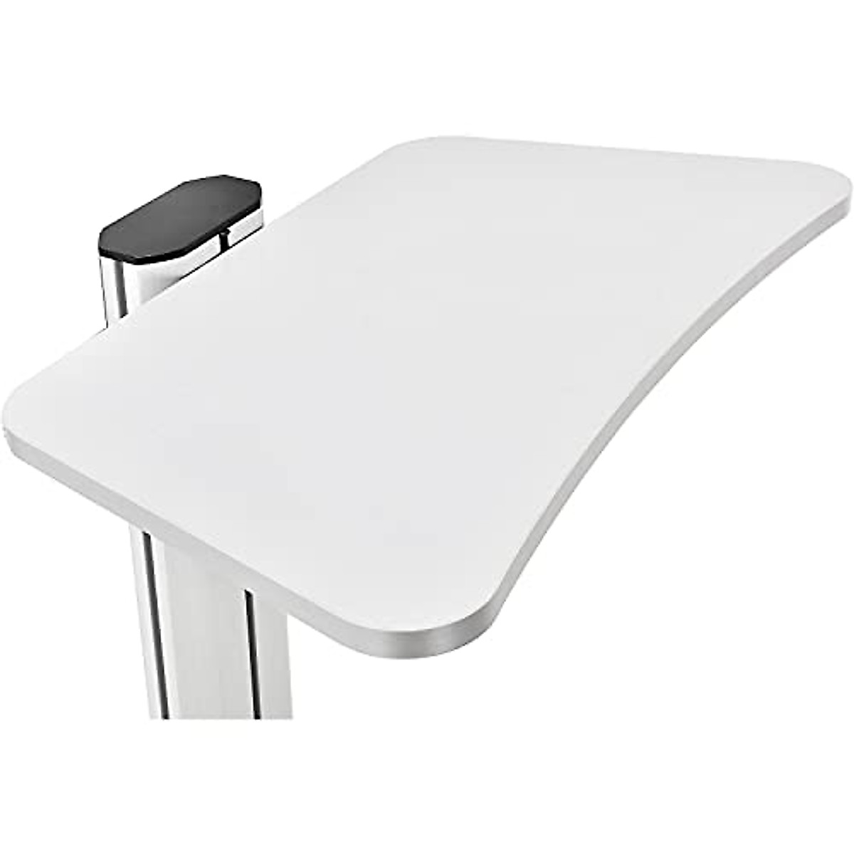 IndustrialSupplies Mobile Laptop Workstation, Height Adjustable, 4-Outlet Power Strip