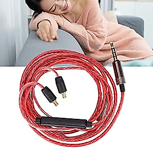Qinlorgo Audio Extend Cord, Stable Signal Smooth Ergonomic Strong Corrosion Resistance Headphone Audio Cable for CKR90 CKR100 LS50 LS70 for E50 E70 LS200 LS300 LS400
