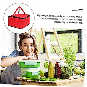 Baluue 1pc Bag Coffee Containers Coffee Chiller Food Warmer Bag Catering Bag Thermal Lunch Bag Hot Bags for Delivery Take-out Insulated Bag Lunch Box Bento Handled Bag Cake Pizza Meal Kit