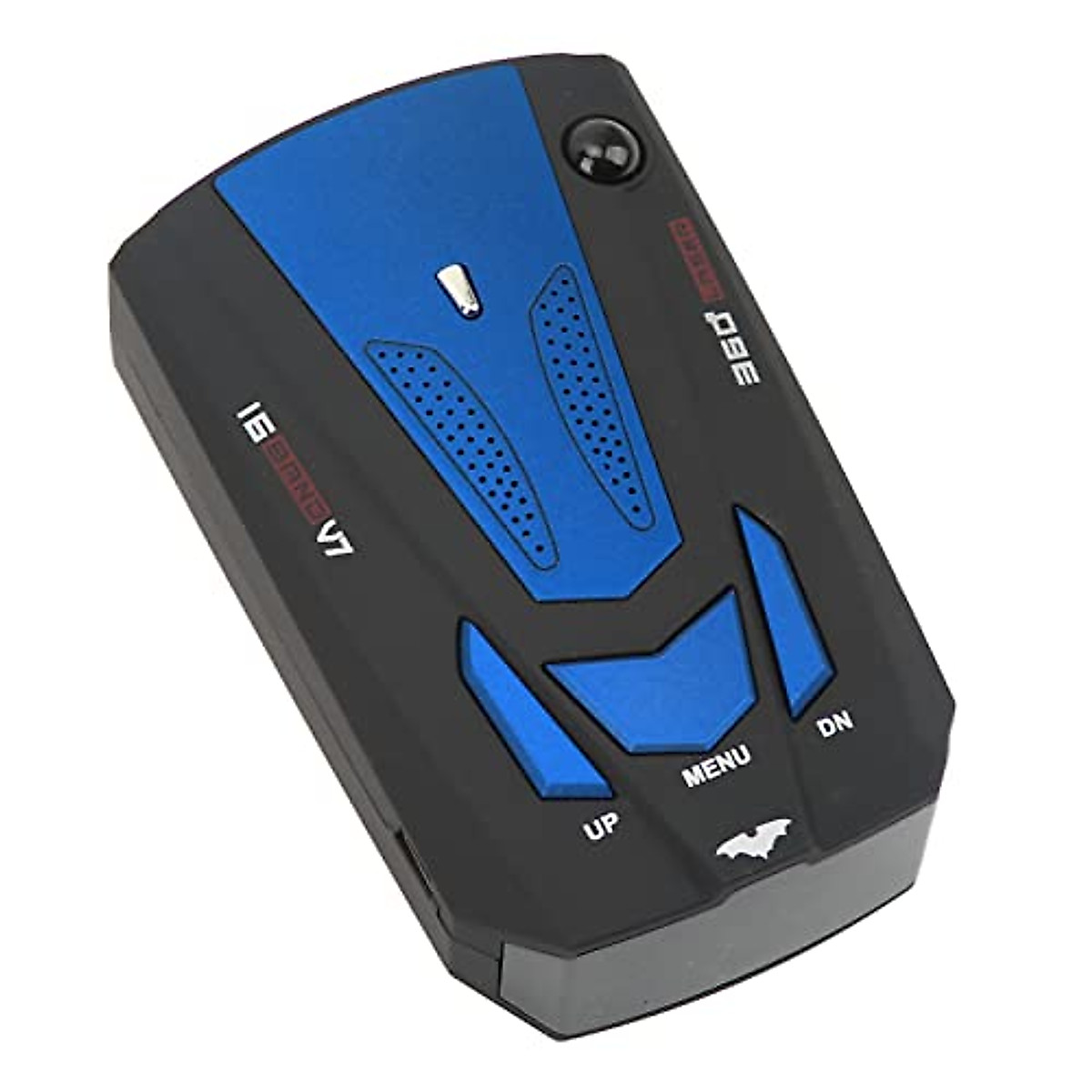 Car Radar Detector - Long Range Detection, 360 Degree Protection, City and Highway Modes, Voice Alerts, Built in GPS with Mute Memory(Blue)