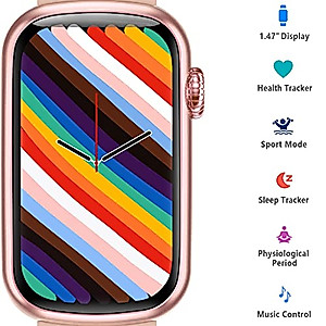 MorePro Fitness Tracker with Heart Rate Monitor, Blood Pressure Watch for Women, Waterproof Fitness Watch with Blood Oxygen Sleep Tracking, Activity Step Tracker Calorie Counter for Android iOS