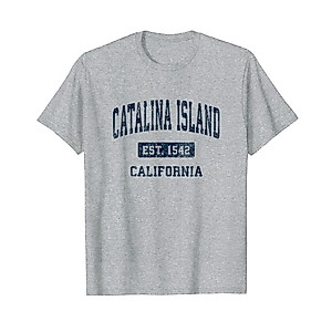 Catalina Island California CA Vintage Athletic Sports Design T-Shirt