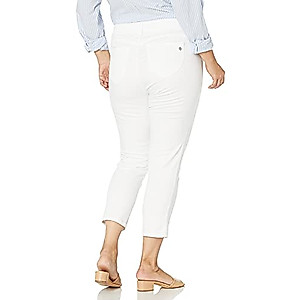 Democracy womens Plus Size Ab Solution Crop Jeans, Optic White, 18 US