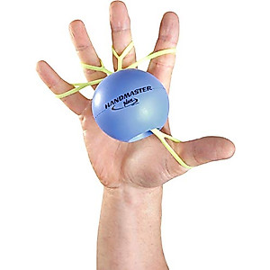 Handmaster Plus Physical Therapy Hand Exerciser - Forearm Exerciser with Stress Relief Ball - Hand Therapy Balls for Exercise, Training - Finger Exerciser & Strengthener - Soft Tension, Purple