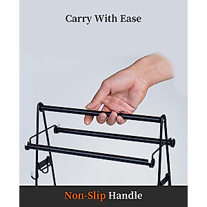 Rehuijao Grill Caddy BBQ Caddy for Outdoor Grill, Large Grill Caddy with Paper Towel Holder, Picnic Caddy for Camping, Grill Caddy Organizer for Plates and Utensils