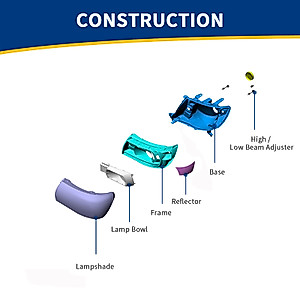 AUTOSAVER88 Headlight Assembly Compatible with 2005-2009 Ford Mustang Black Housing Clear Lens OE Style Headlamps Replacement(Driver and Passenger Side)