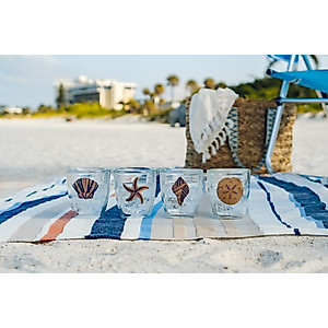 Tervis Beachcomber Collection Made in USA Double Walled Insulated Tumbler Travel Cup Keeps Drinks Cold & Hot, 12oz - 4pk, Assorted