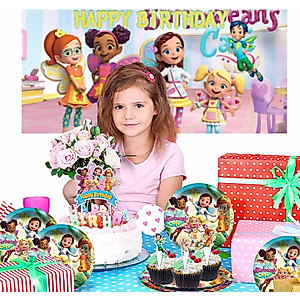 Butterbean's Cafe Party Supplies Birthday Decorations Plates Banner Kids Cake Toppers Set Decorations Decor
