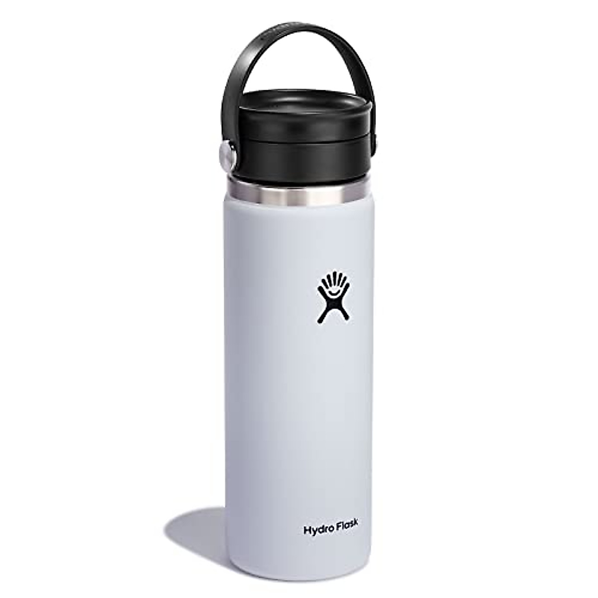 Hydro Flask Wide Mouth Bottle with Flex Sip Lid - Insulated Water Bottle Travel Cup Coffee Mug White 20 oz