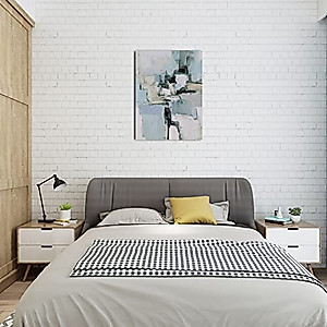 Abstract Canvas Wall Art, Yellow Grey Paintings for Living Room Bedroom Office Home Decoration Modern Canvas Artwork Abstract Art Wall Decor Ready to Hang (40x30IN)