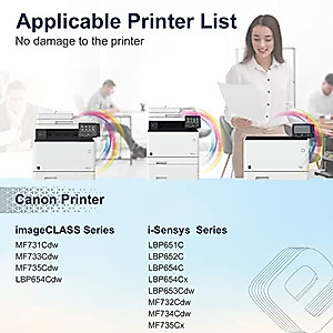 046 046H CRG-046 TESEN Compatible Toner Cartridge Replacement for Canon 046 046H High Yield for Canon imageCLASS MF731Cdw MF733Cdw MF735Cdw LBP654Cdw 4 Packs (Black, Cyan, Magenta, Yellow)