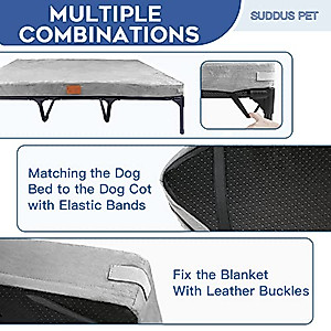 suddus Orthopedic Dog Bed for Medium Dogs, Non-Slip Pet Bed with Waterproof Lining, Memory Foam Dog Bed for Crate Big Dog Bed with Removable Washable Cover (Grey, M)