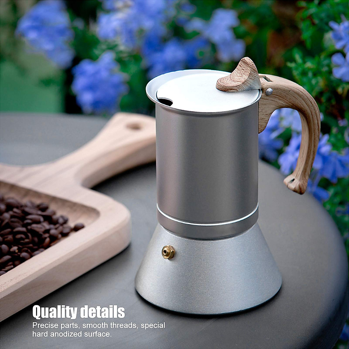 Stovetop Coffee Maker, 150ml Coffee Maker Moka Pot Stainless Steel Coffee Pot Induction Cooker Use Home Supplies