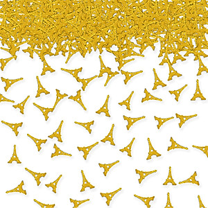 100pcs Eiffel Tower Confetti, Gold Glitter Paris Party Table Confetti, Paris French Theme Party Paper Scatters, Baby Shower/Bridal Shower Party Table Decoration