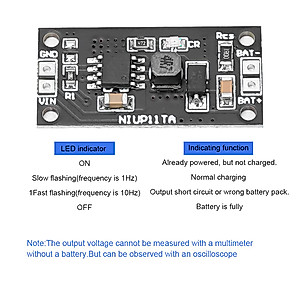 2Pcs Battery Charger Board Battery Module PCB Balance Board Module for Digital Cameras and Charging (NIUP11TA_ 1-Cell())