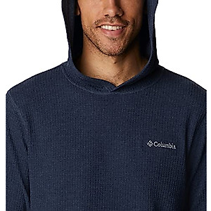 Columbia Men's Pine Peak Waffle Hoodie, Collegiate Navy Heather, Medium