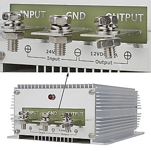 uxcell Voltage Converter Regulator DC 24V to DC 12V 60A 720W Truck Power Transformer