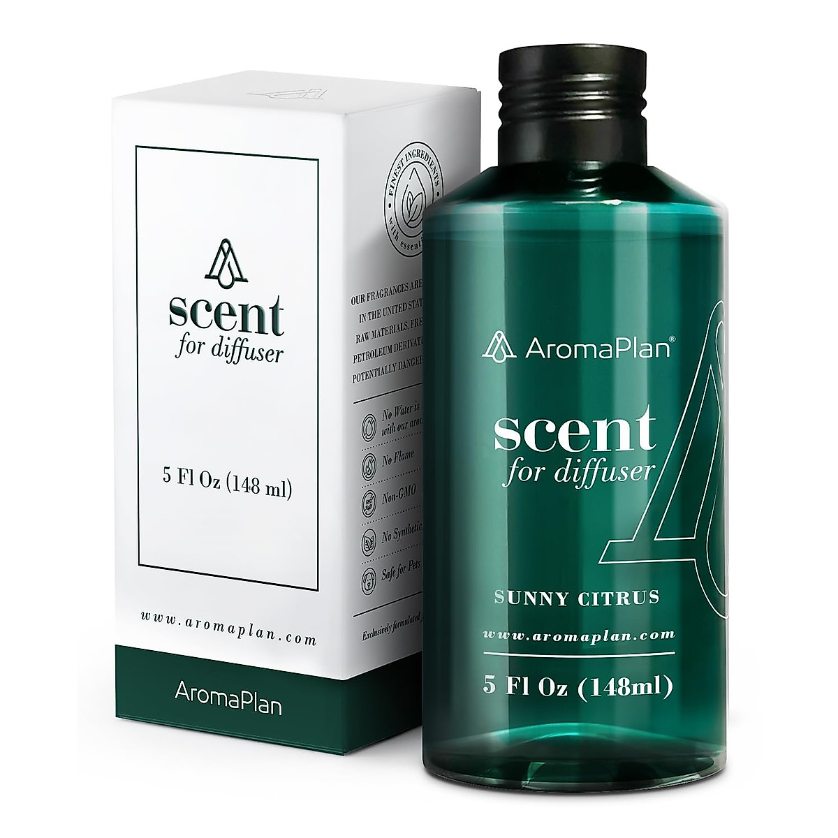 Aromaplan Hotel Scents Sunny Citrus 5 Fl Oz (148ml), Home Luxury Aroma & Hotel Diffuser Oil- Hotel Diffuser Oil for Aromatherapy- USA Made, Bigger Bottle, Bolder Aroma & Longer Lasting