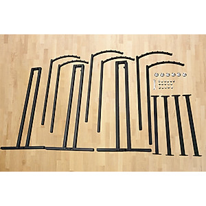 BIFCIOFH 6 Way Clothing Rack, Heavy Duty Metal Clothing Garment Rack with Curved Arms, 39" -70" Clothes Organizer for Hanging Clothes, Load 200lbs, (Size : 6 way)