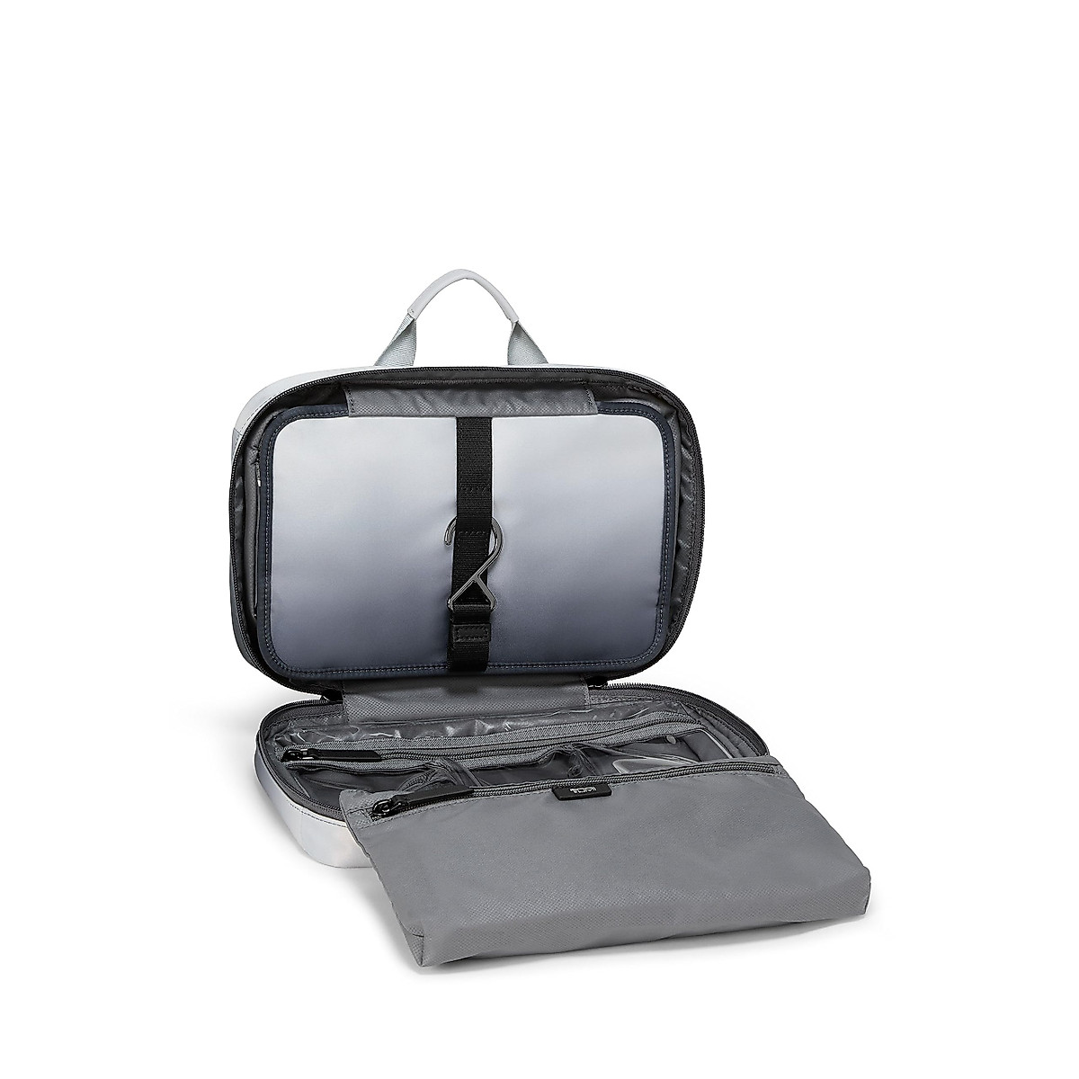 TUMI - Voyageur Madeline Cosmetic - Travel Makeup Bag for Women - Hanging Cosmetics Case - Detachable Zipper Pouch - Grey Ombre