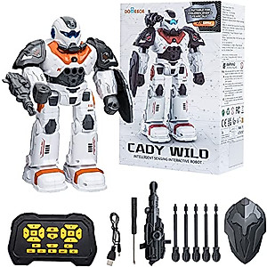 Remote Control Robot Toys for Kids, RC Robot Toy with Dancing/Shooting, Rechargeable Programmable with 2.4GHz Intelligent Gesture Sensing Smart Robot Gift Toy for 3 4 5 6 7 8+ Year Old Kids Boys Girls