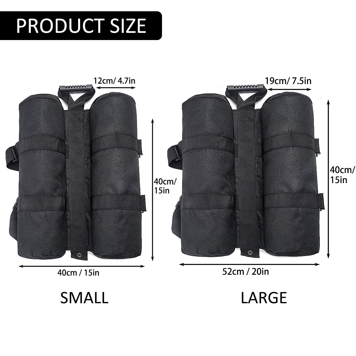 Extra Large Canopy Weight Bags(320 lbs) Set of 4, Heavy Duty Leg Gazebo Extra Large Weights Sand Bags for Pop up Canopy Tent, Instant Outdoor Sun Shelter, Patio Umbrella