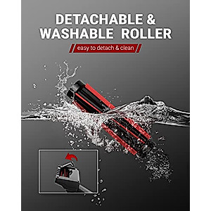 VacLife Handheld Vacuum for Pet - Hand Vacuum Cordless Rechargeable, Well-Equipped Hand Held Vacuum with Reusable Filter & LED Light, Powerful Stair Vacuum with Motorized Brush, Red (VL726)