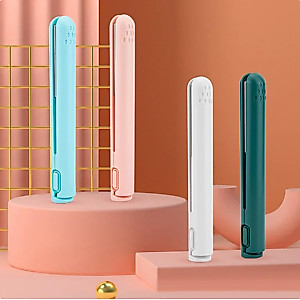 Mini Dual-Purpose Curling Iron, Mini Flat Iron, 2 in 1 Mini Flat Iron Curling Iron Travel Hair Straightener, Portable USB Rechargeable Cordless Curling Iron, for Short and Long Hair (Pink)