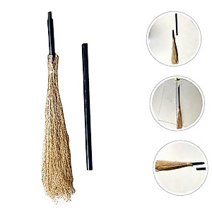 Didiseaon 2pcs Halloween Witch Broom Costume Accessories Wizard Flying Broom Props Halloween Witches Broom Cosplay Broom Cosplay Supply Witches Broom Prop