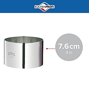 Küchenprofi 3 Kuchenprofi 4-Piece Inch Stainles Steel Food prep/Plating/Forming Rings, Silver