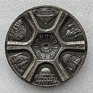大铜章收藏者协会 2021 China 88MM White Copper Medal World Civilization Sanctum Jerusalem Medal