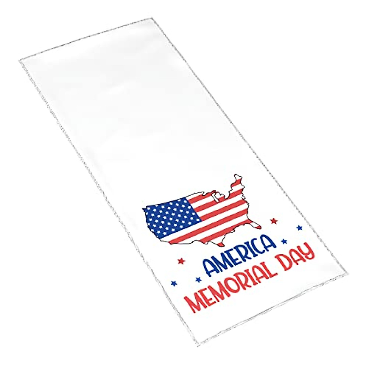luxteen America Memorial Day Hand Towel - Print Bath Bathroom Towel Highly Absorbent Soft Guest Fingertip Towels