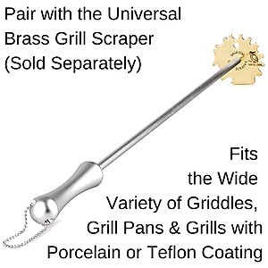 Sage Owl Grill Scraper Long Handle - Combine This Grate Scraper Accessory with Your Sage Owl Grill Scraper to Clean Your BBQ Grill While It is Still HOT