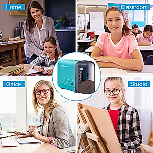 AFMAT Electric Pencil Sharpener - Portble Fast Pencil Sharpener for Kids - Dual Power Colored Pencil Sharpener (Plug in or Battery Operated), Ideal for #2 Pencils Colored Pencils, Gift