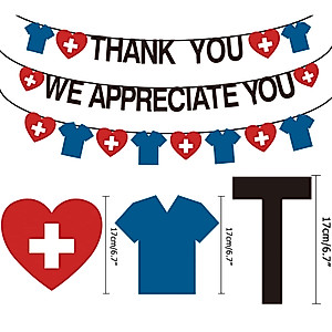 Nurse Week Party Decorations Thank You Nurses We Appreciate You Banner, Nurse Day Rn Medical Happy Nurses Week Banner Decorations