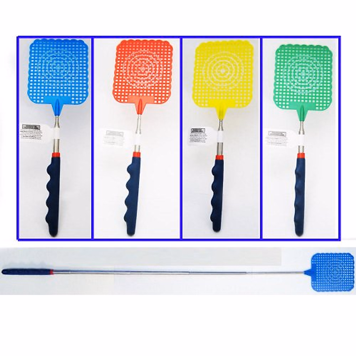 Fly Swatter Telescopic Mosquito Killer Bug Insect Reach Plastic Extends 24" New