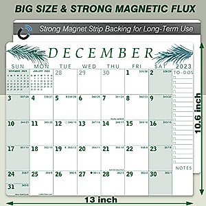 JOYCOLOR 2023 Aesthetic Magnetic Calendar for Fridge - Monthly Calendar with Holiday, 13'' x 10.6", January 2023 - December 2023 - Desk or Refrigerator Calendar Pad for Easy Planning, A