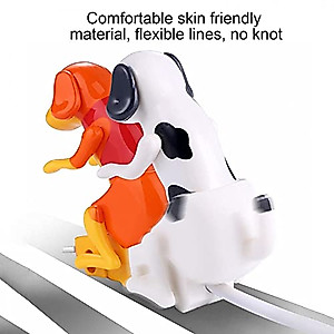 Libachto Funny Dog Charger for iPhone, Portable Stray Dog Charging Cable,Dog Toy Smartphone USB Cable Charger, for iPhone Various Models Phones.(New for iOS)