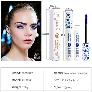 7 Colors Colorful Mascara Rainbow Colorful Waterproof Mascara 3D Fiber Lash Mascara Volume Eye lash