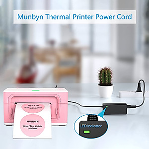 Replacement for MUNBYN Power Cord Compatible with NETUM ITPP941 NT-8006 P941 MU-ITPP941-US,Replacement for JADENS Power Supply Cord Compatible with Rollo X1038 Label Printer Thermal Label Maker