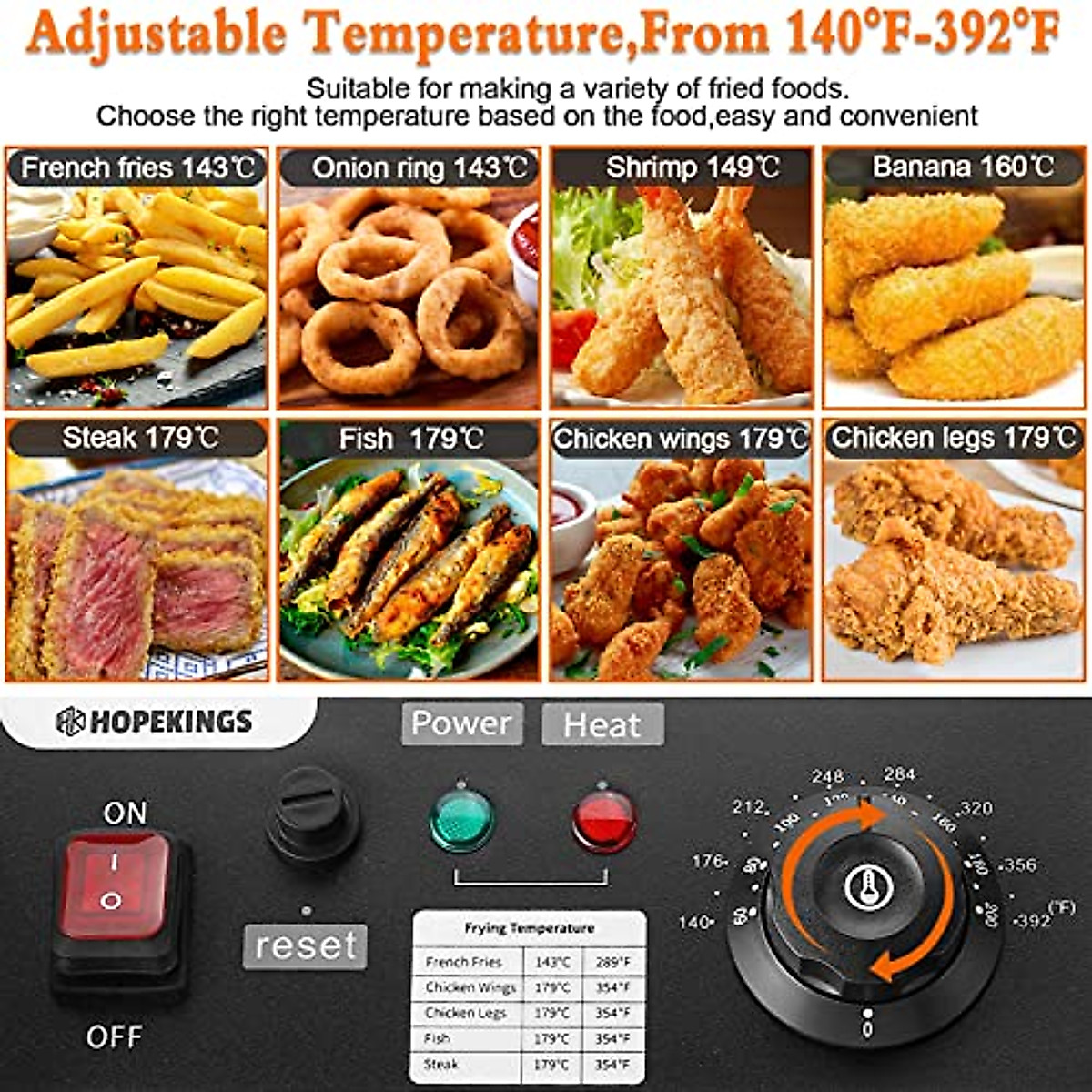 Wesoky 20.7 Qt Commercial Electric Deep Fryer with 2 Baskets, 2x6L Large Dual Tank Electric Deep Fryer Countertop for French Fries Turkey Restaurant Home Fast Oil Fryer with Temperature Control