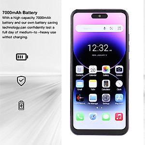 Tangxi 4G Unlock Cellphone, 6.6inch 2520 x 3088 HD Touchscreen, Android13 Smartphone, 8GB RAM 256GB ROM, 8MP 24MP Dual Cameras, 7000mAh, with WiFi, BT, FM and GPS, Gifts (North America