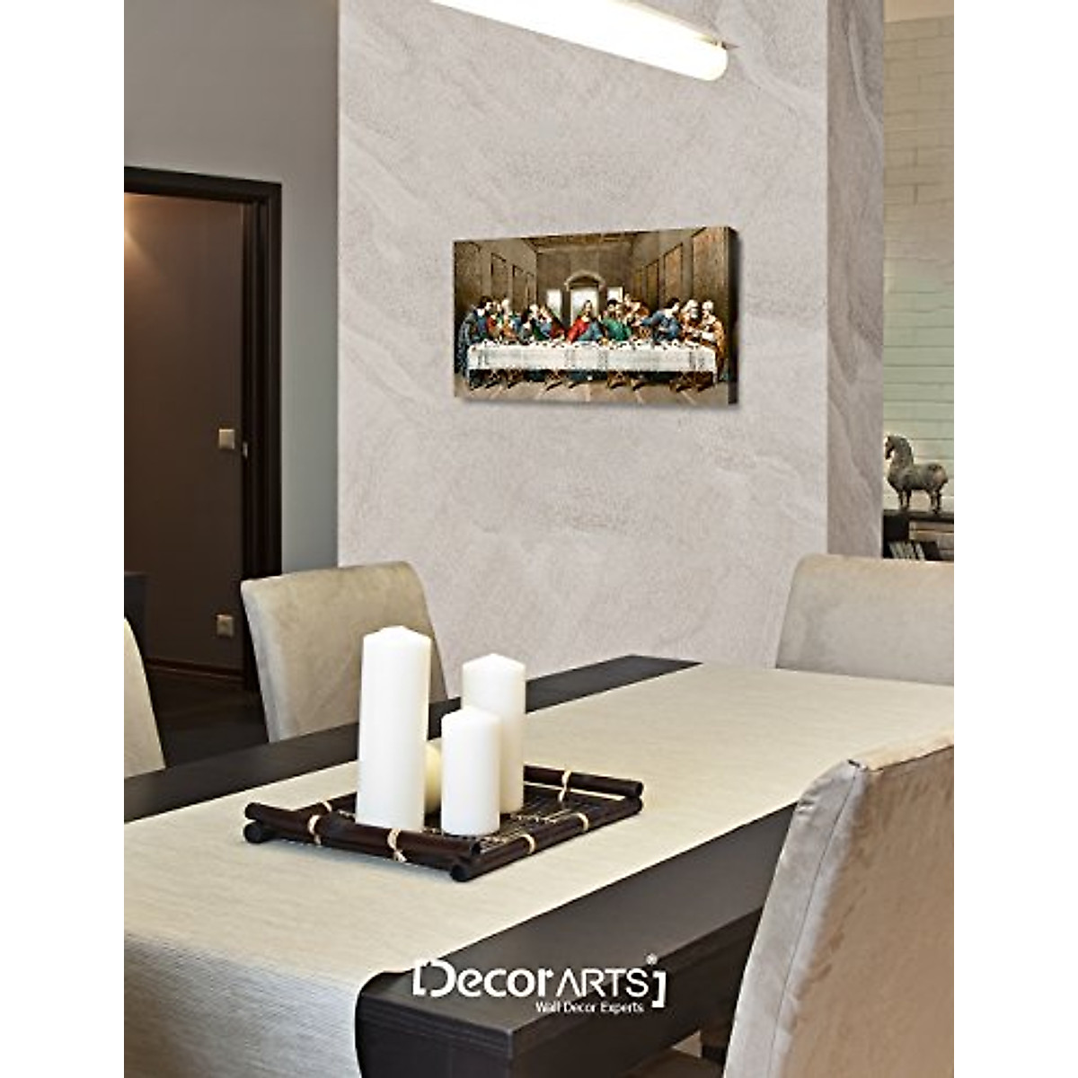 DECORARTS -The Last Supper, Leonardo da Vinci Classic Art Reproductions. Giclee Canvas Prints Wall Art for Home Decor 24x12