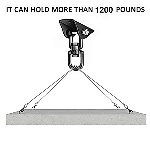 Velomill Porch Swing Hanging Kit, 360°Rotating 1200 lb Capacity Hanger for Porch Swing, Hammocks, Swing Chair, Yoga (2 Pack)