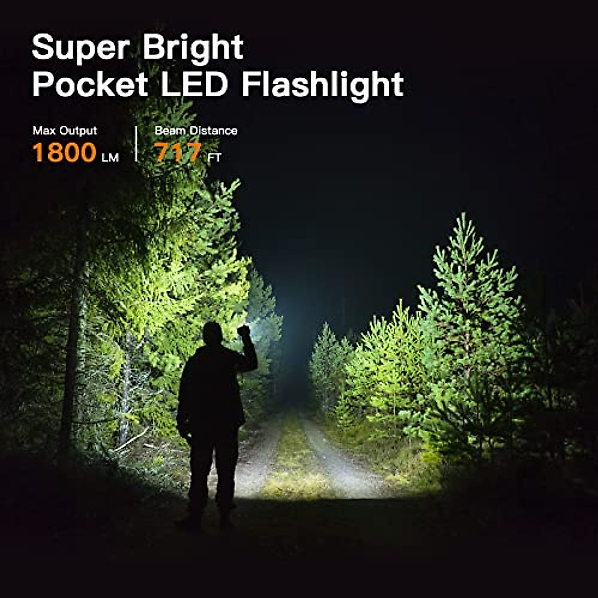 Wurkkos Mini EDC Flashlight Rechargeable - WK03 1800 Flashlight High Lumens - Super Bright Pocket LED Flashlight - Small Powerful Flashlight SST40 LED with Magnetic Tail Cap and Diffuser