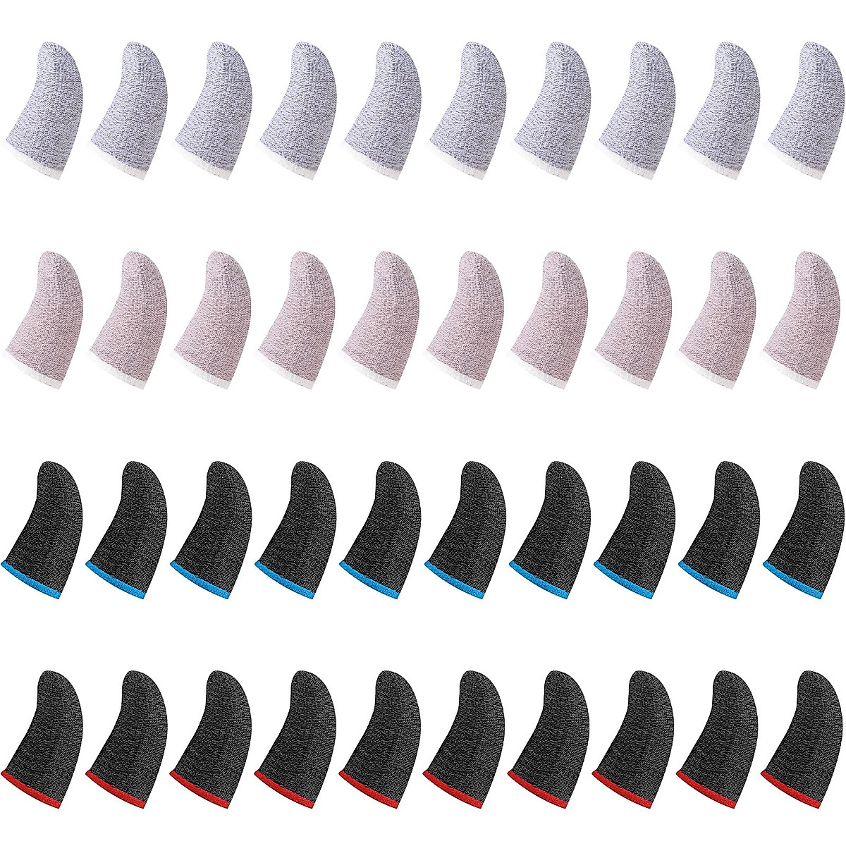40 Pieces Gaming Finger Sleeve For Gaming Thumb Sleeves Mobile Gaming Finger Protector (Mixed Colors)