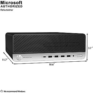 HP ProDesk 600 G3 SFF Desktop Computer Inter i7-6700 Up to 4.00GHz 16GB DDR4 New 512GB NVMe SSD Built-in AX210 Wi-Fi 6E BT HDMI Dual Monitor Support Wireless Keyboard and Mouse Win10 Pro (Renewed)