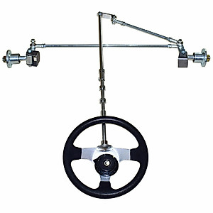 Front Steering Wheel Kit Steering Wheel Tie Rod Ball Joint Gear Rack Shaft Kit For 168CC ATV Go Kart Quad
