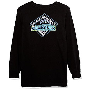 Quiksilver Boy's Rising Water Long Sleeve Tee Shirt, Black 233