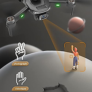 EVTSCAN Drones with Camera for Adults Kids - Foldable RC Quadcopter, Helicopter Toys, with Brushless Motor and Dual HD Lens, One Key Start, for Beginners